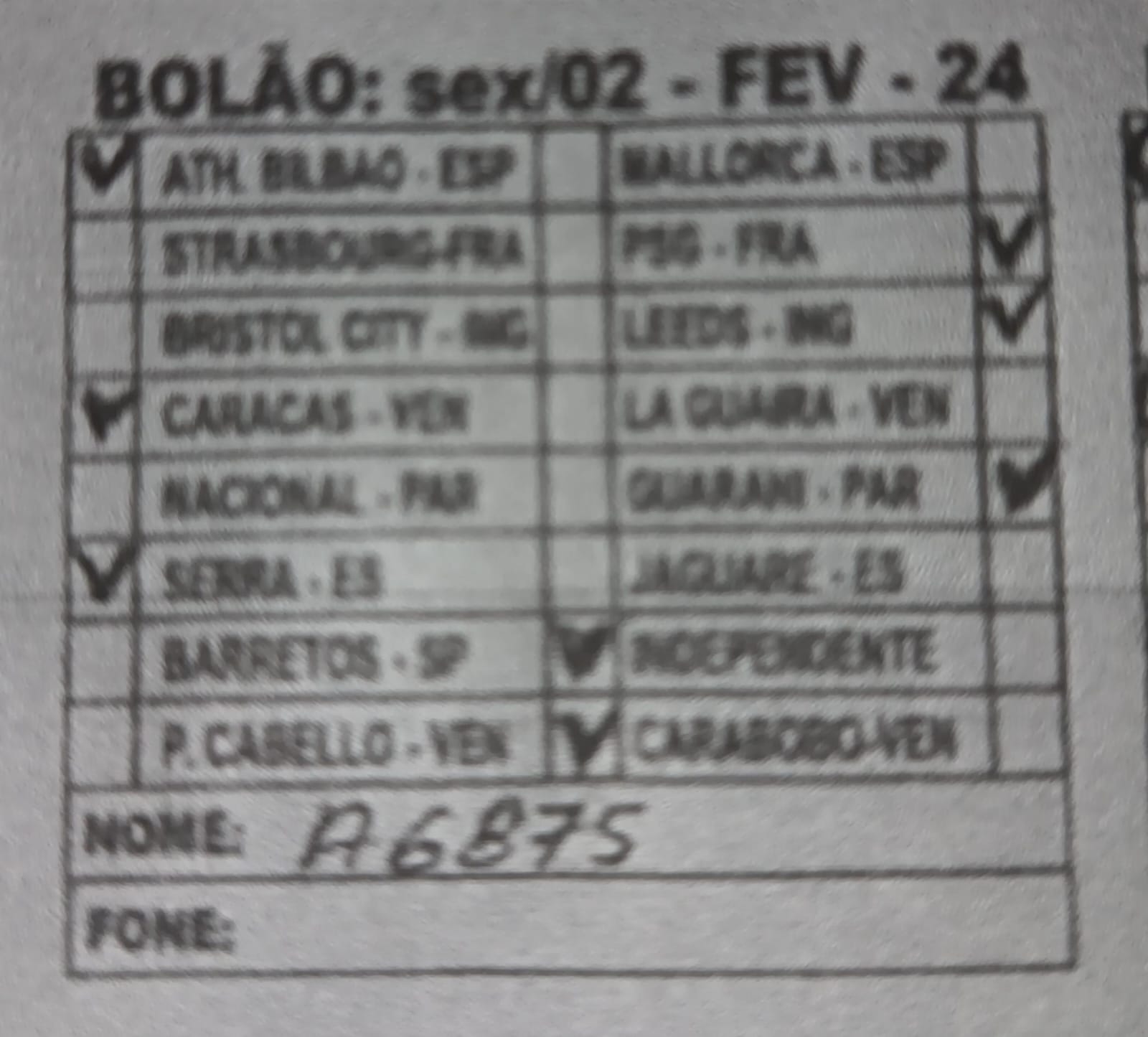 Cartelas Premiadas - Bolões | Palpites Online