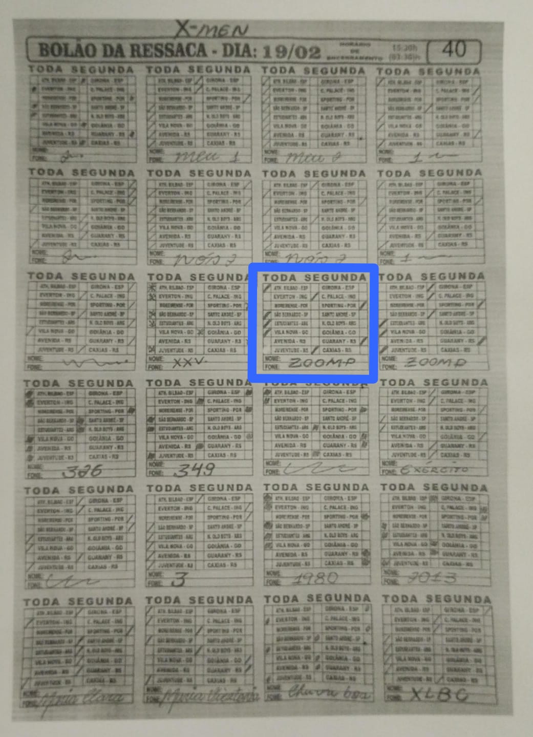 Cartelas Premiadas - Bolões | Palpites Online