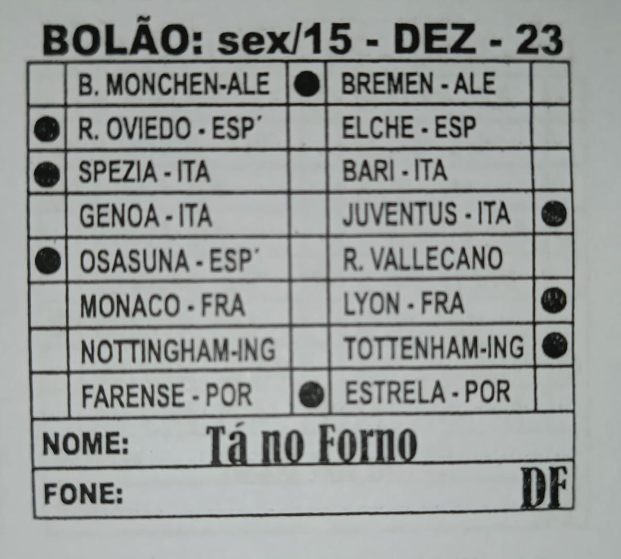 Cartelas Premiadas - Bolões | Palpites Online