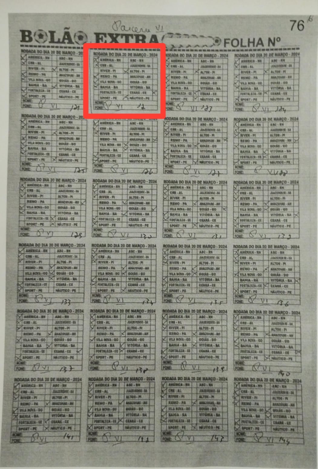 Cartelas Premiadas - Bolões | Palpites Online