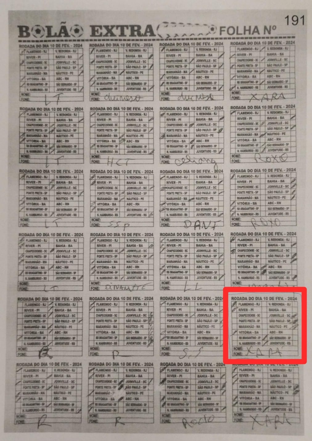 Cartelas Premiadas - Bolões | Palpites Online