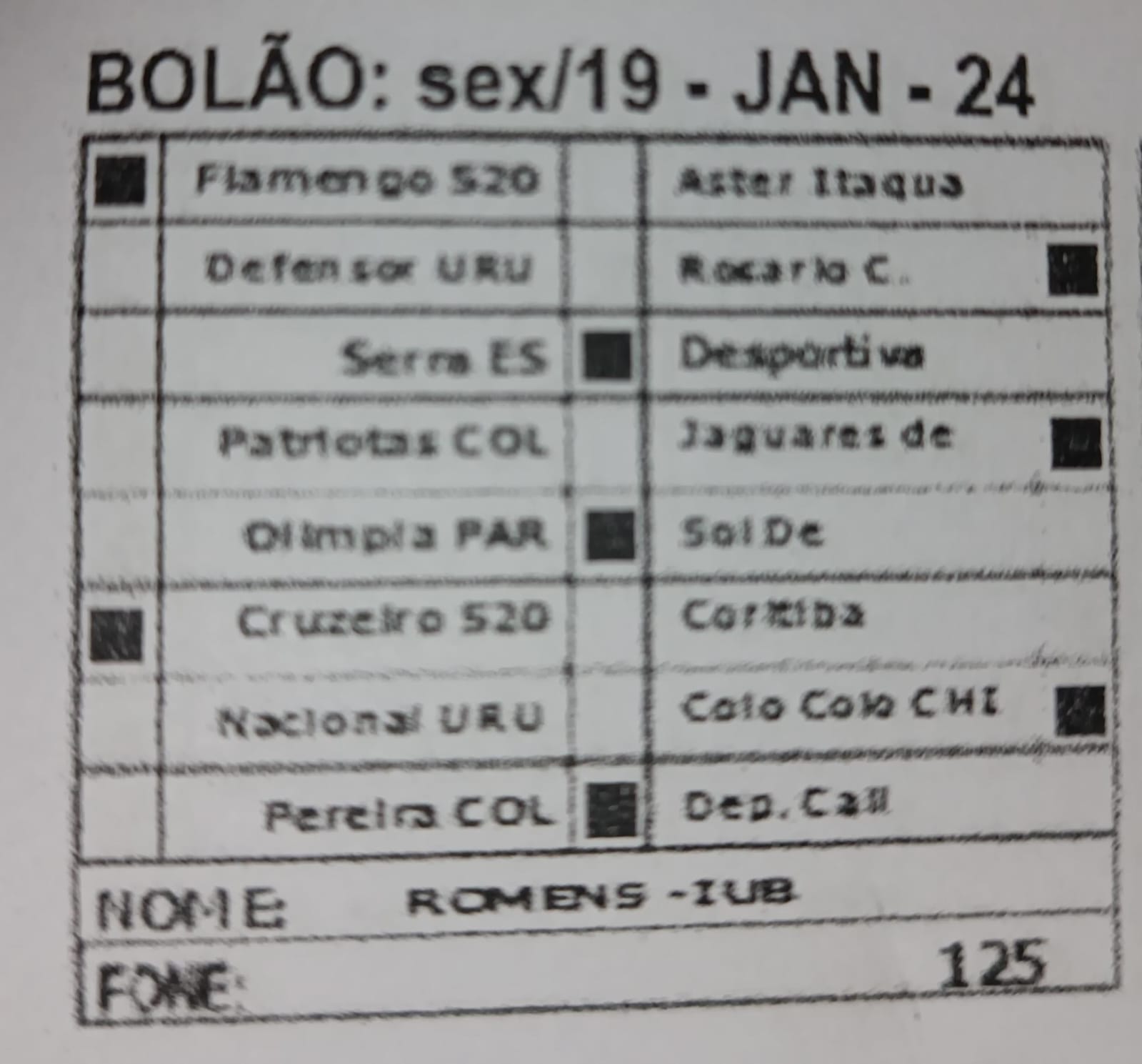 Cartelas Premiadas - Bolões | Palpites Online